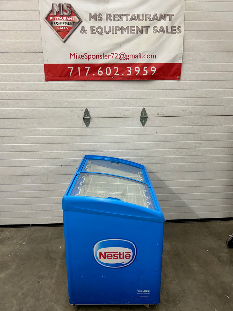 NESTLE/AHT RIO S 100 Sliding Glass Top 2 Door Ice Cream Freezer Mercha ...