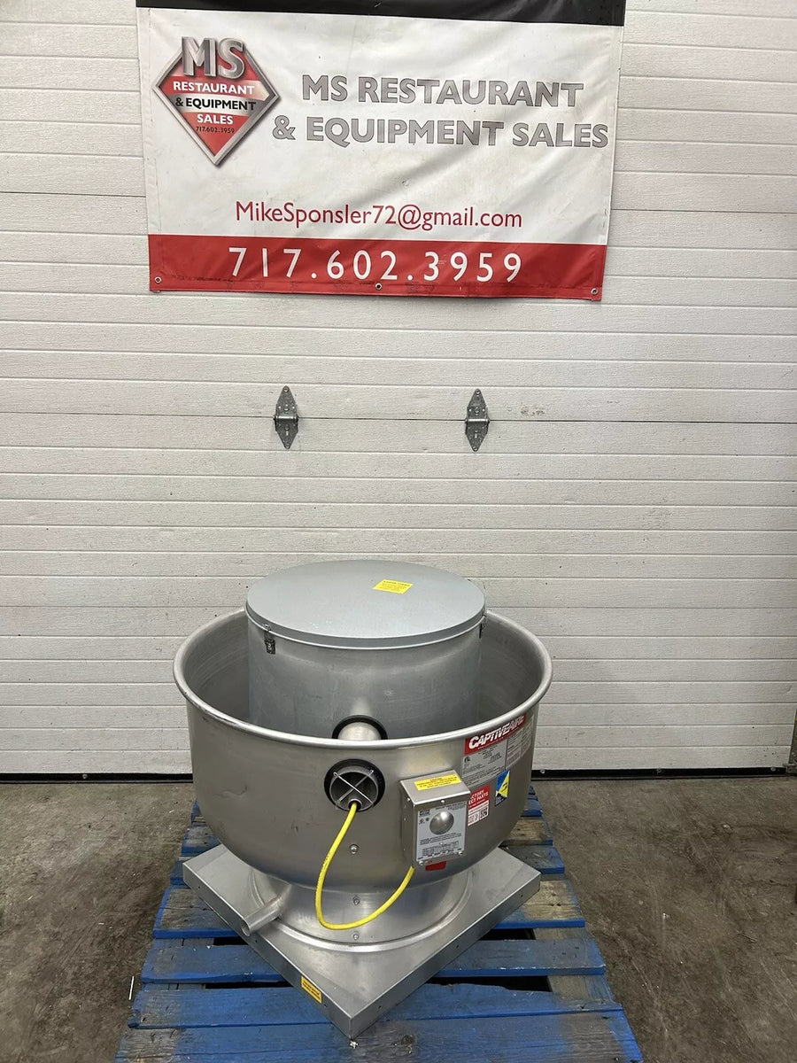 Captive Are Systems DU85HFA High speed Roof Mounted Restaurant Exhaust ...