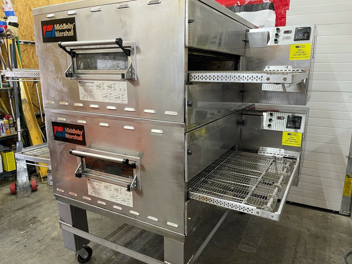 Middleby Marshall PS840G VE2-PH Nat. Gas Double Stack Conveyor Pizza O ...