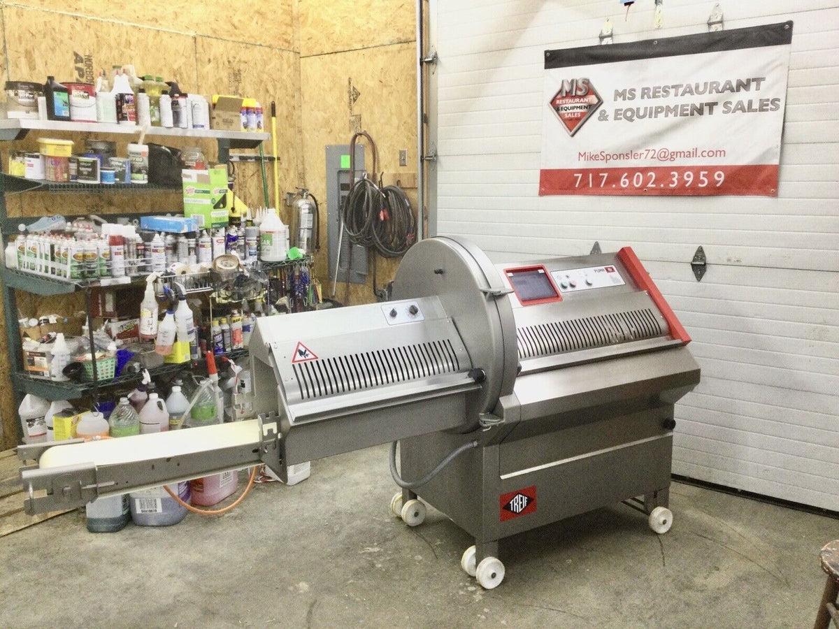 2017 Treif Puma 700 EB Horizontal Meat Bacon Slicer w/ Conveyor Bone I ...