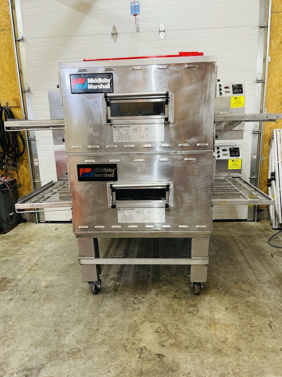 Middleby Marshall PS840G VE2-PH Nat. Gas Double Stack Conveyor Pizza O ...