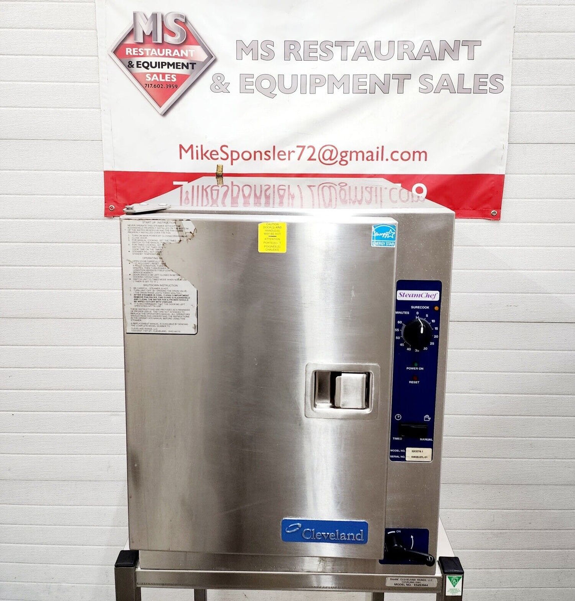 Cleveland 22-CET6.1 (6 Pan) Electric 208v 3ph Steamer w/ Stand Tested ...