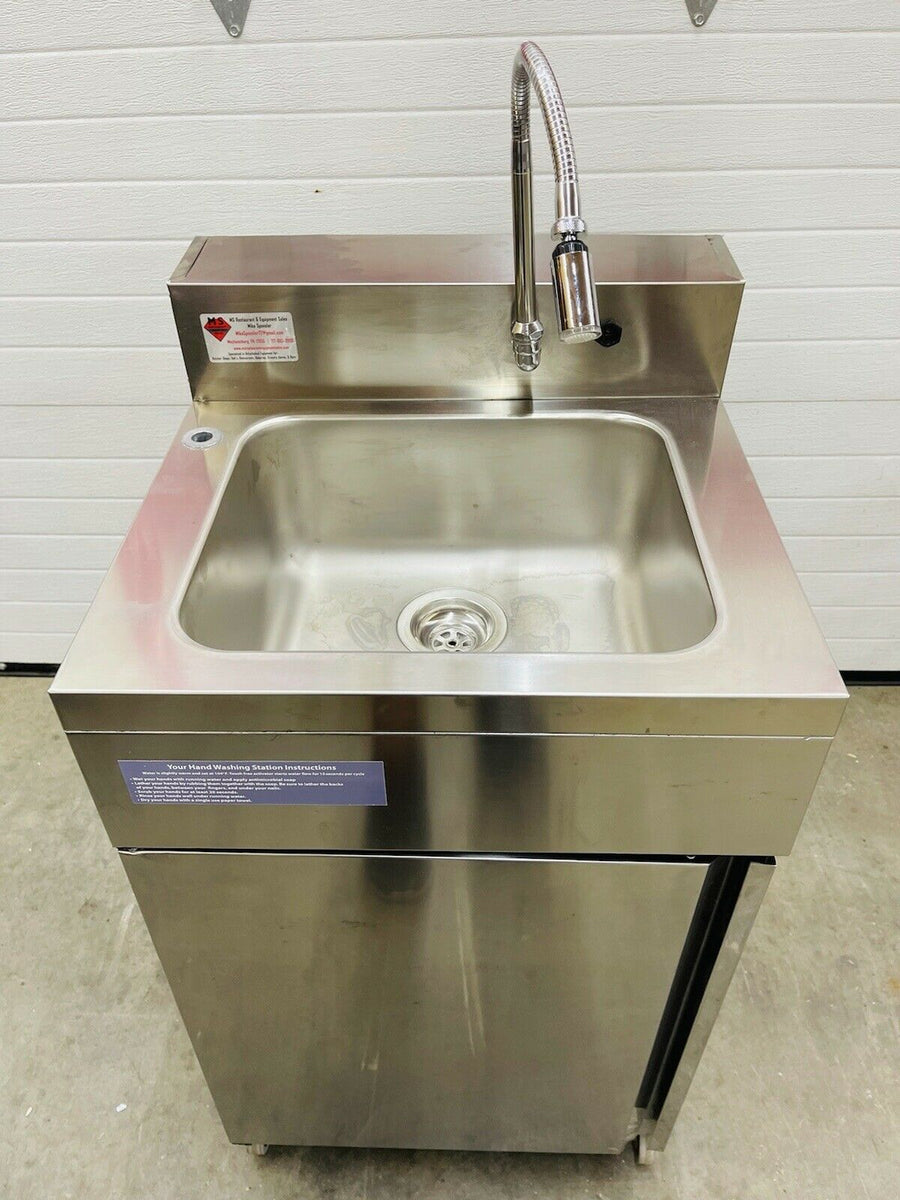 Hybrid 684 S/S Portable Hand Sink Hand’s Free Electric and Battery Ope ...