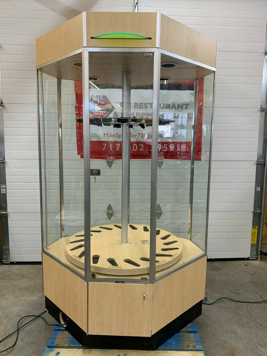 NEW Gun / Rifle Display Case. Lighted, Rotating, Locking, Glass. 18 Gu ...